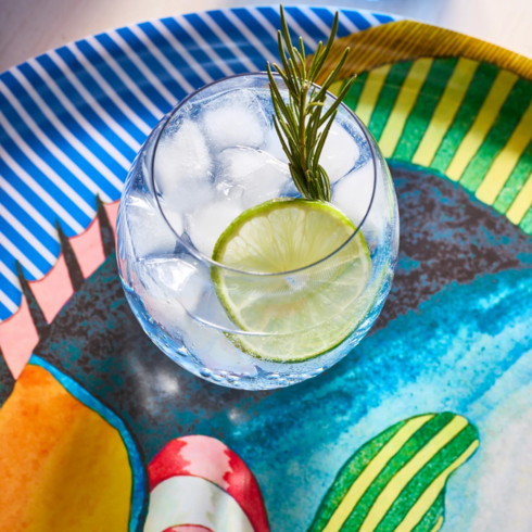 Blue Ombre Glasses - Coastal & Elegant Set of 4