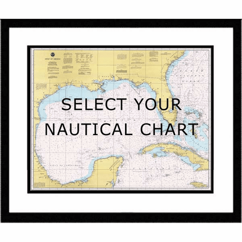 Custom Framed Nautical Charts - Ocean Offerings