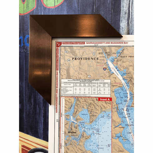 Custom Framed Nautical Charts - Ocean Offerings