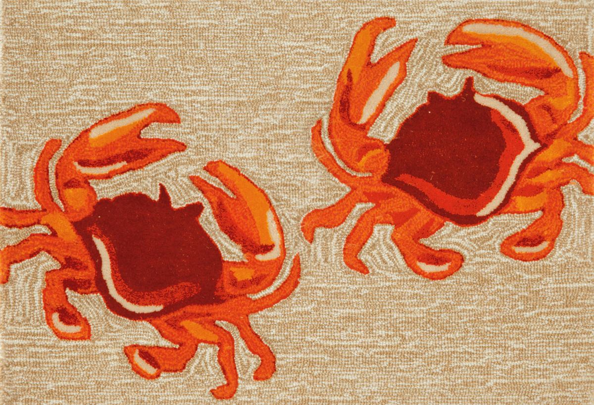 Frontporch Crab Natural Rug - Ocean Offerings
