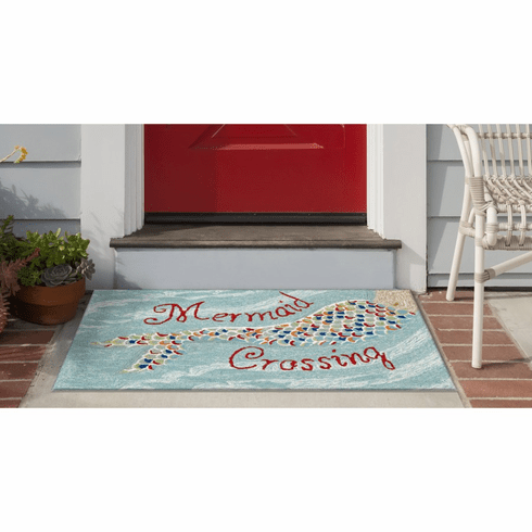 Frontporch Mermaid Crossing Water Rug - Ocean Offerings
