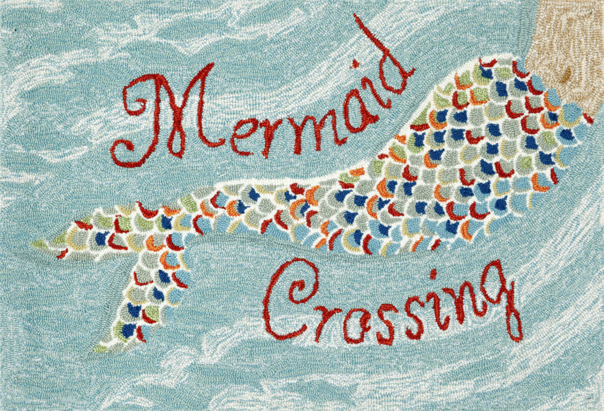 Frontporch Mermaid Crossing Water Rug - Ocean Offerings