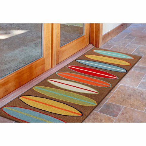 Frontporch Surfboards Brown Rug - Ocean Offerings