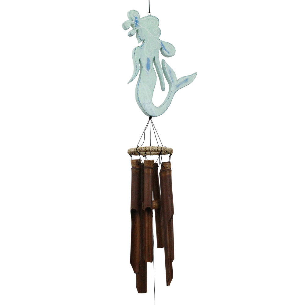 Green Mermaid Bamboo Wind Chime