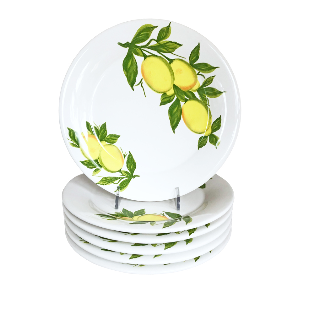 Lemons Dinner Plates - set of 6 - Ocean Offerings