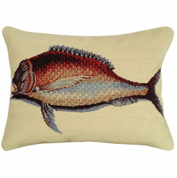 Fish, Crab & Shell Indoor & Outdoor Pillows for the Coastal Home ...