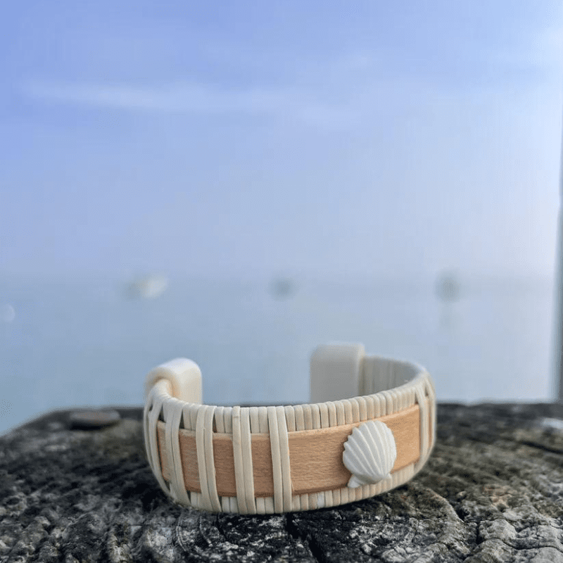 Nantucket Weave Scallop Cuff Bracelet-Ocean Offerings
