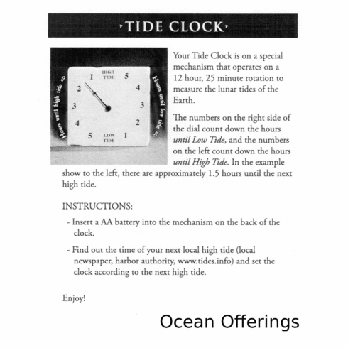 Nautical Chart Tide Clock - Ocean Offerings