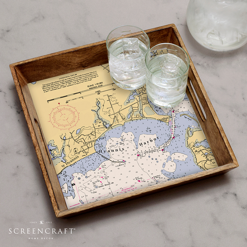Nautical Chart Tray - Ocean Offerings