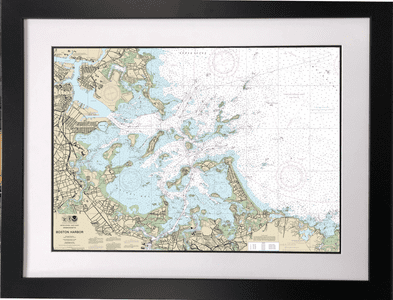 Framed Nautical Charts - Many Framing Options - Ocean Offerings