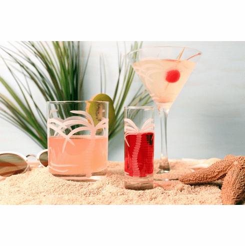Palm Tree Martini Glasses - Ocean Offerings