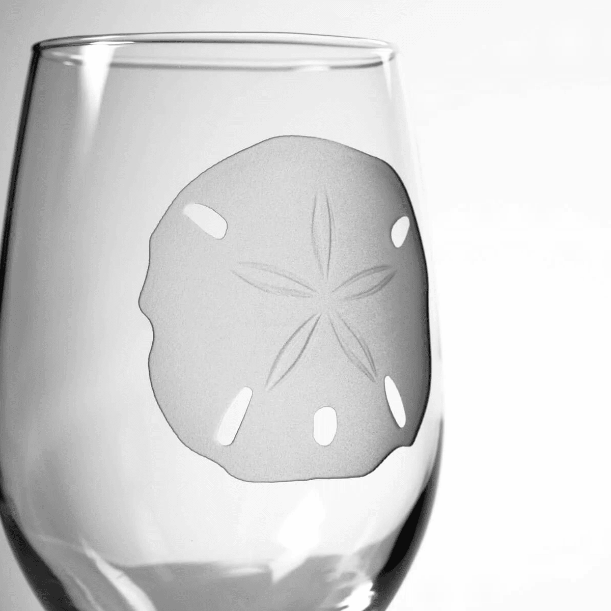 Sand Dollar White Wine Glass S/4 - Ocean Offerings.com
