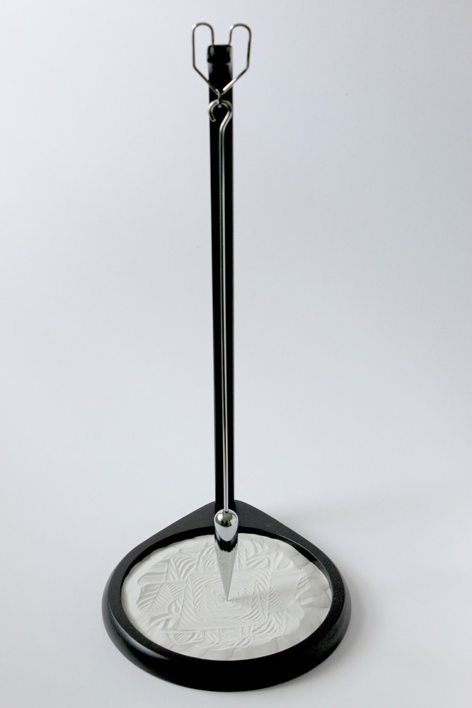 Small 13" Traditional Black Wood Sand Pendulum - Ocean Offerings