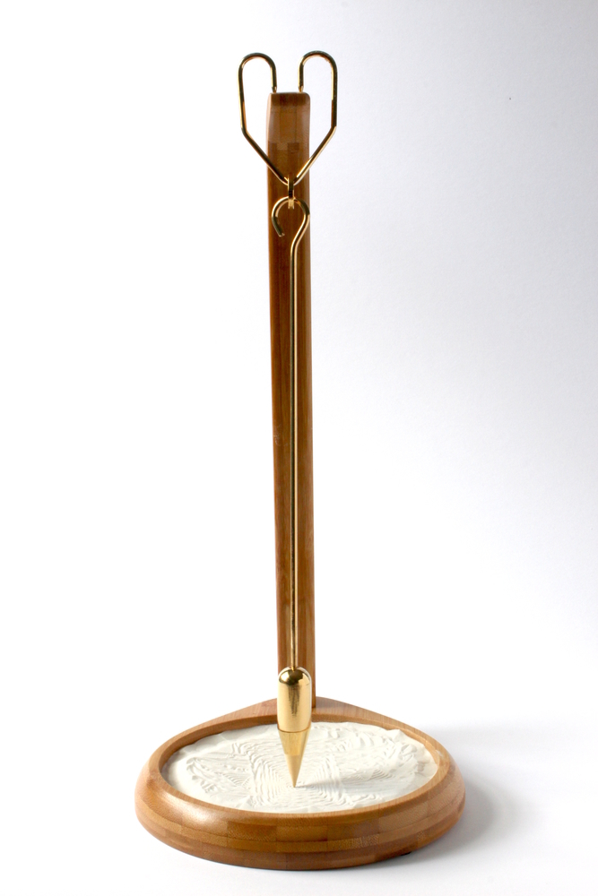 Small 13" Traditional Natural Wood Sand Pendulum - Ocean Offerings