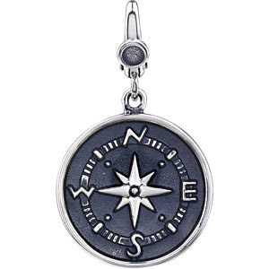 Sterling Silver Compass Charm - Ocean Offerings