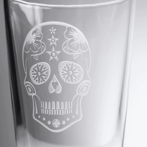 Skull & Cross Bones Pilsner Beer Glasses - S/4 - Ocean Offerings