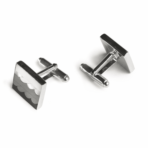Waves Inlay Cufflinks - Coastal Gifts