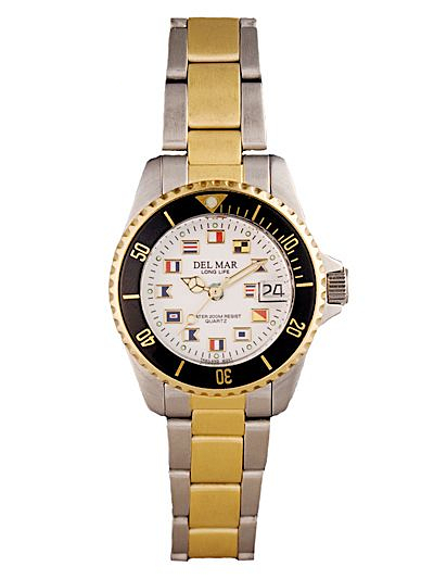 Women's Two Tone Classic Nautical Flag Watch