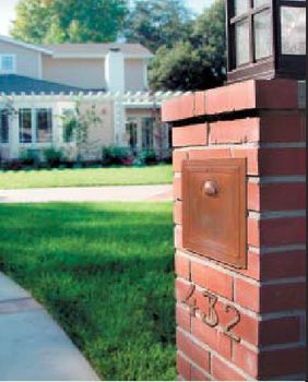 Antique Brass Column Mailbox | TheMailboxStore.com