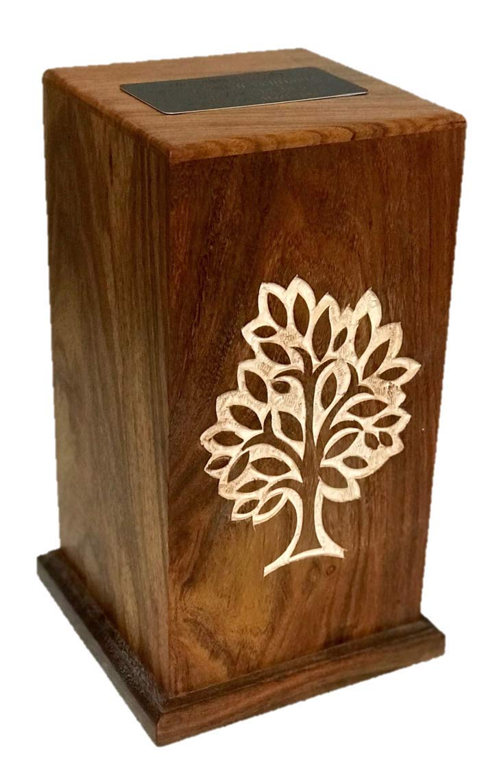 Tree Wooden Cremation Urn, Tree Wood Cremation Urn, Tree Hand Carved ...