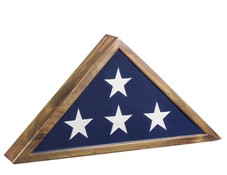 Veteran Flag Case in Vintage Oak Finish