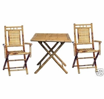 3 Piece Bamboo Table Set Bamboo Patio Furniture Set
