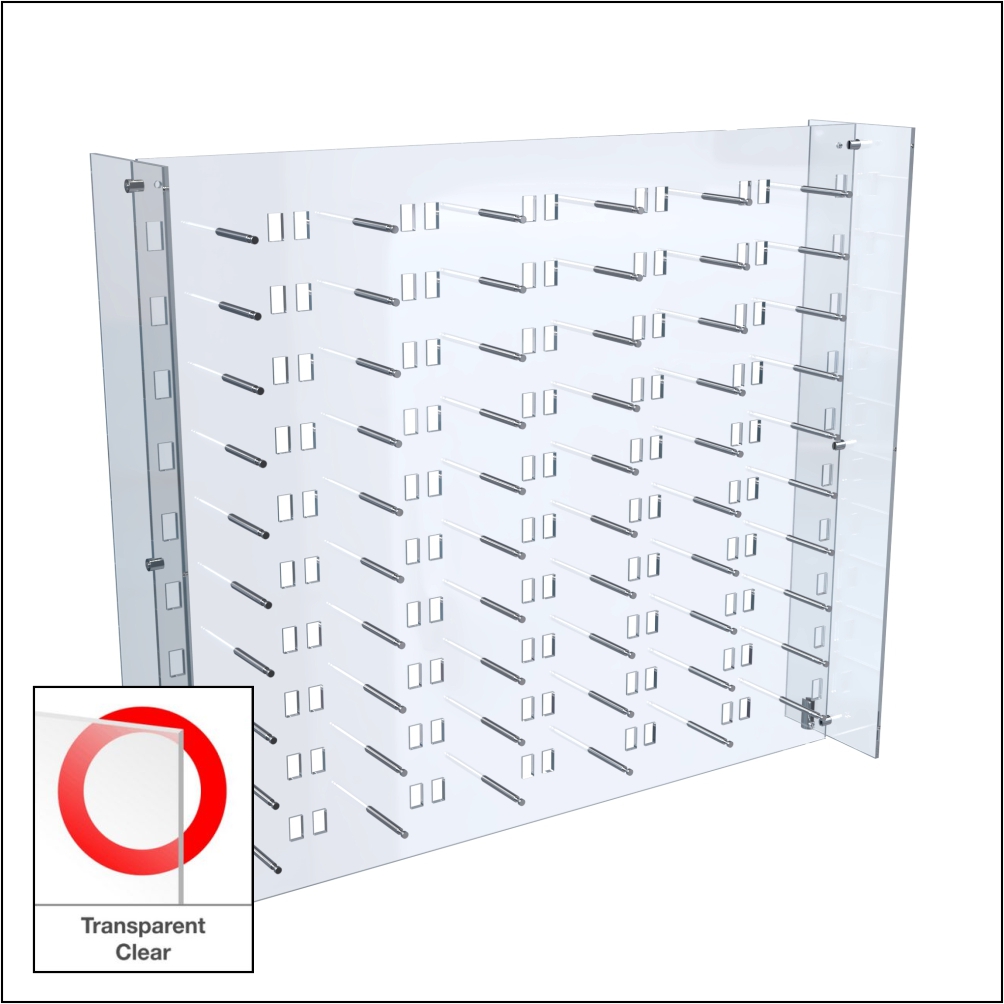 Acrylic DW-Style Counter-Top Display for 60 Frames with Steel Pins