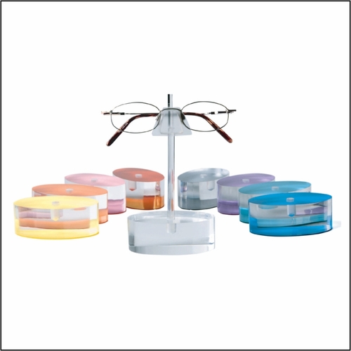 D4 - Large Oval Acrylic Optical Frame Display with Stem in 10 Vibrant ...