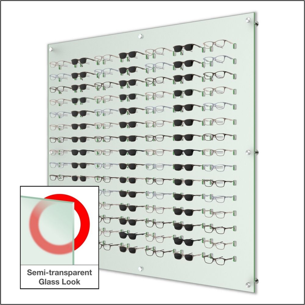 DW31-105F Open Wall mount Acrylic Optical Frame Display with Hardware ...