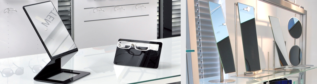 Mirrors for optical shops and sunglass stores from Framedisplays.com