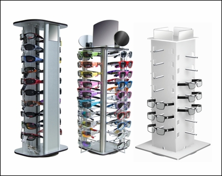 Optical Displays and Eyeglass Racks for Countertop Eyeglass Displays
