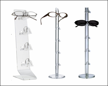 Optical Displays and Eyeglass Racks for Countertop Eyeglass Displays