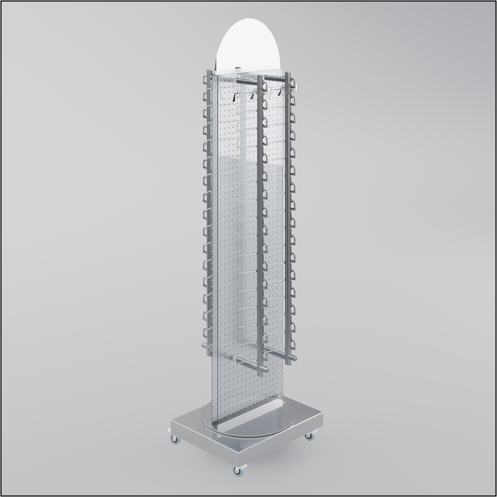 Locking Rotating Two-Sided Optical Frame Floor Display on Locking ...