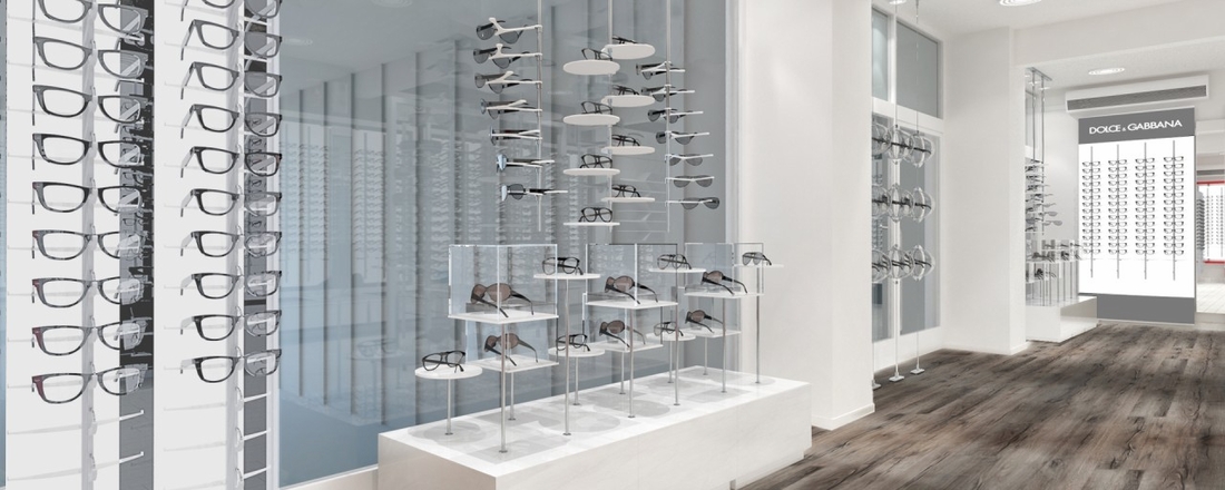 Shop window Optical Frame Display systems