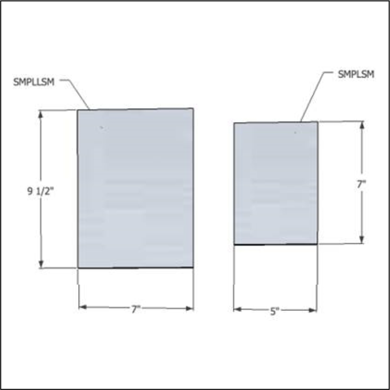 "SMART" Small Rectangular Mirror with Bracket
