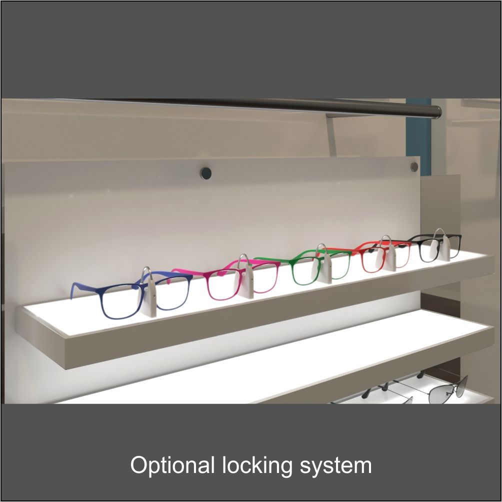 TOP-LED Optical Frame Display SHELVES - 36.6" Wide
