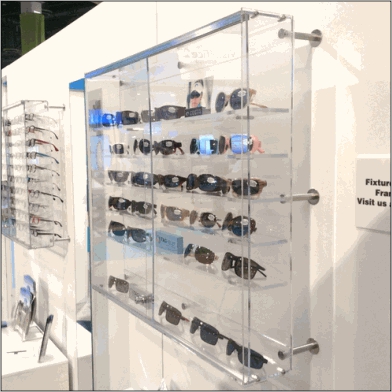 Wall mounted acrylic display shelf store