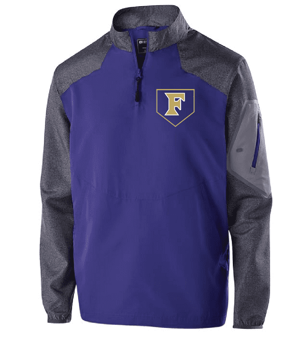1/4 ZIP PULLOVER JACKET - EMBROIDERED LOGO