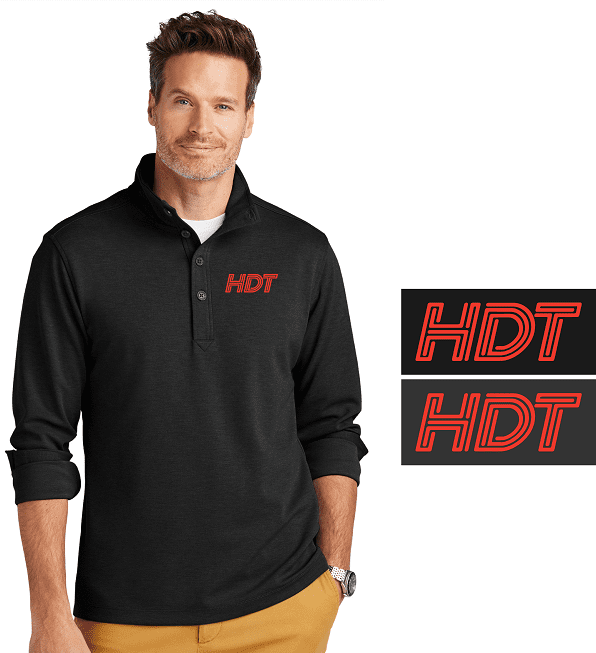 BROOKS BROS STRETCH 1/2 BUTTON SHIRT