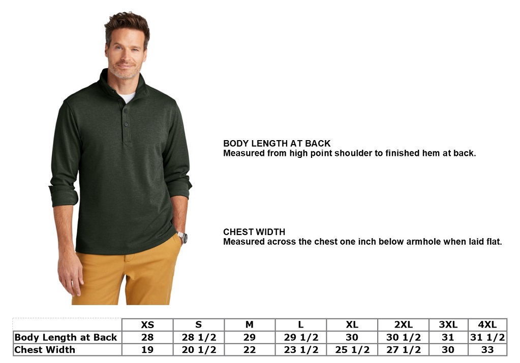 BROOKS BROS STRETCH 1/2 BUTTON SHIRT