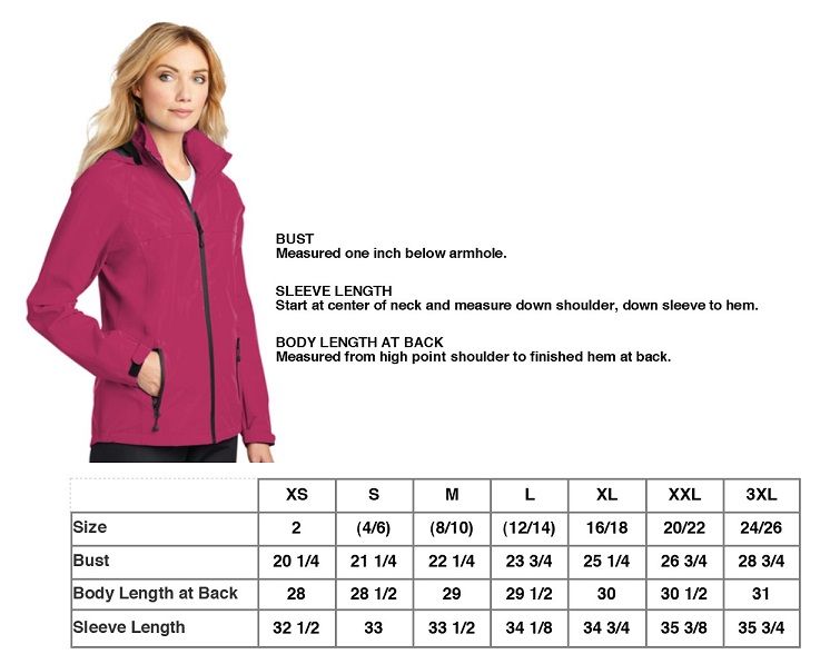 FULL ZIP WATERPROOF JACKET W / HOOD - WOMEN'S SIZING