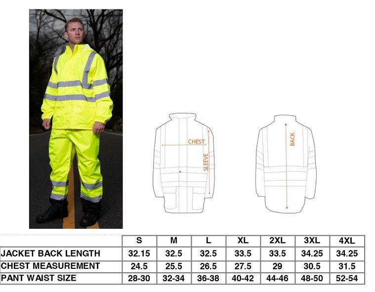 HI VIS SAFETY FULL RAIN SUIT
