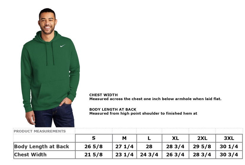 NIKE COTTON/POLY HOODED SWEATSHIRT