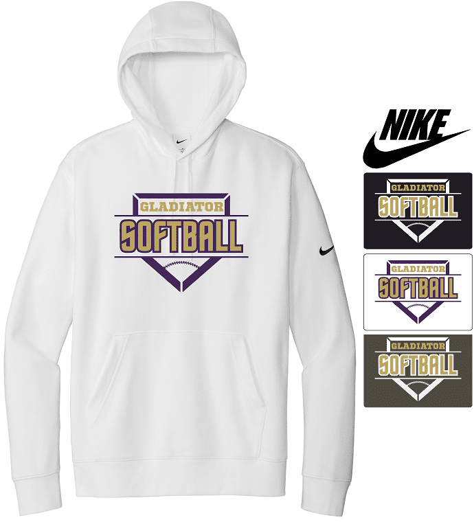 NIKE COTTON/POLY HOODED SWEATSHIRT