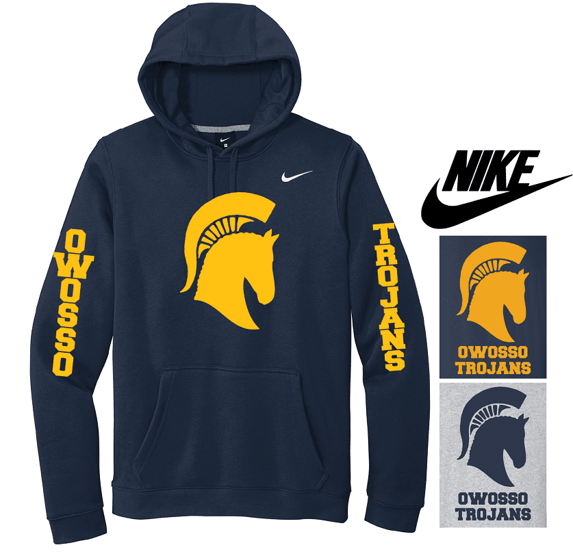 NIKE COTTON/POLY HOODED SWEATSHIRT