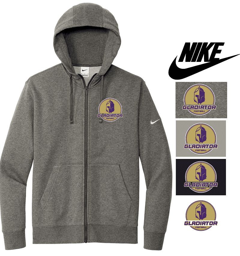 NIKE FULL ZIP HOODED SWEATSHIRT