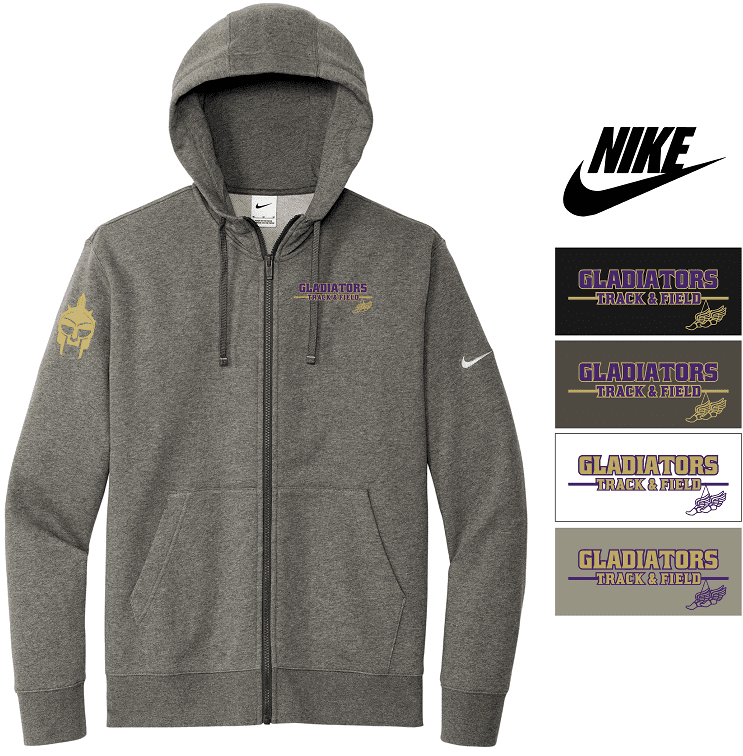 NIKE FULL ZIP HOODED SWEATSHIRT