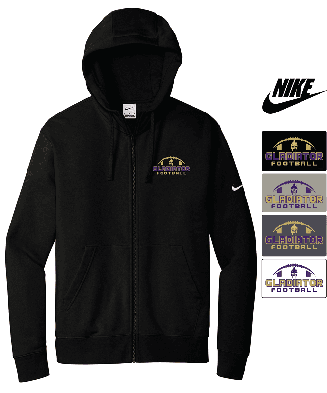 NIKE FULL ZIP HOODED SWEATSHIRT