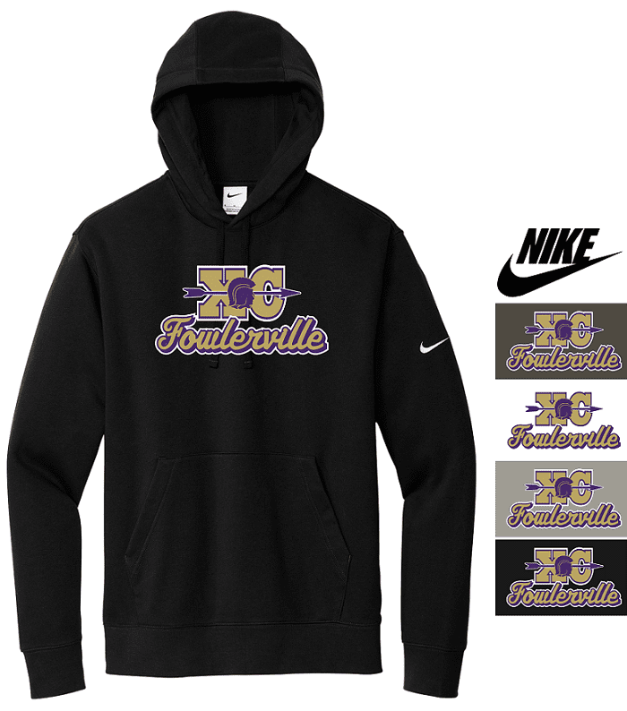 NIKE COTTON/POLY HOODED SWEATSHIRT