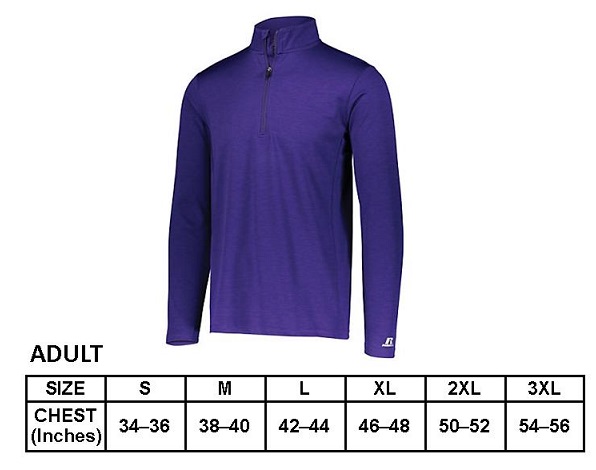 PERFORMANCE LT WT 1/4 ZIP - MEN'S SIZING